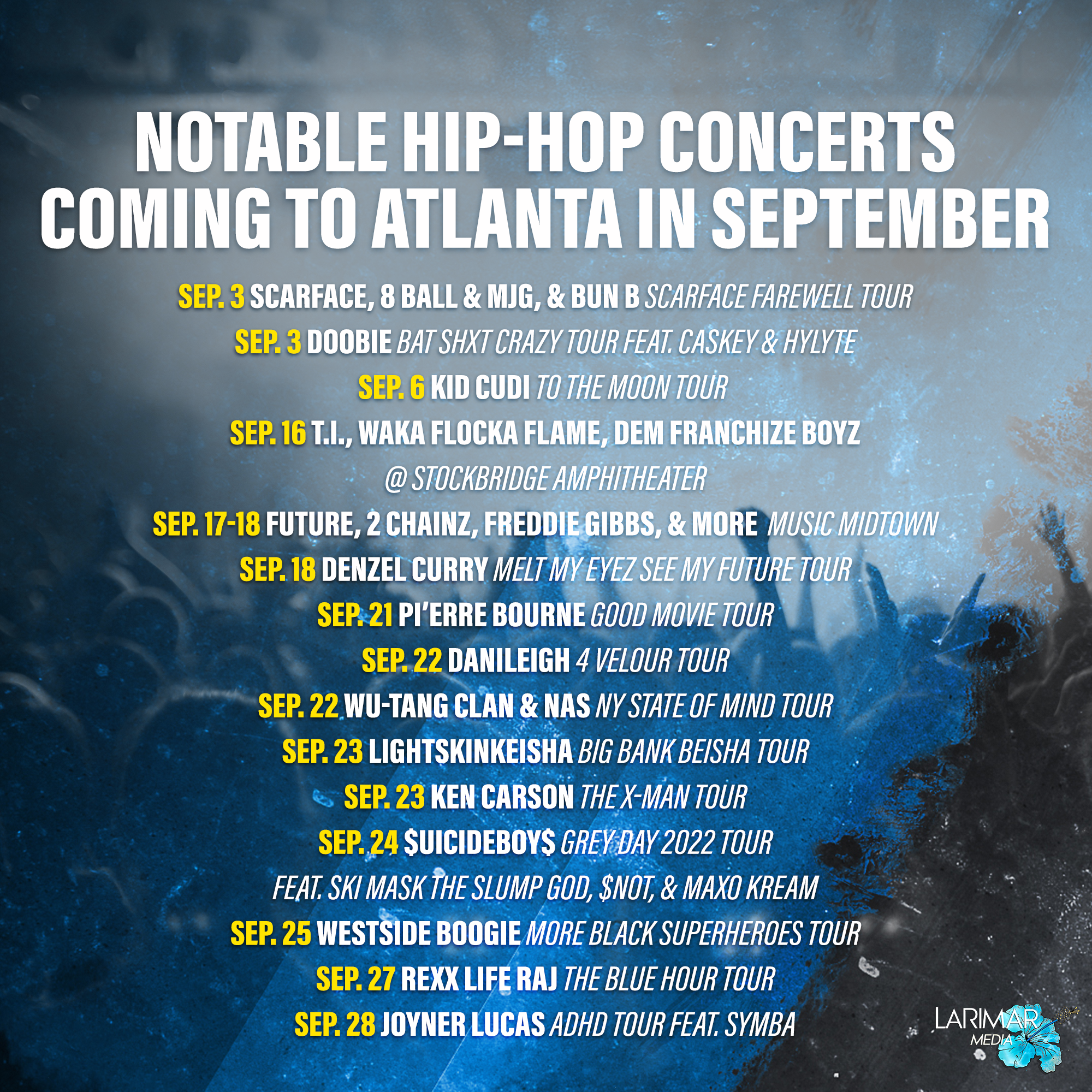 Hip-Hop Concerts Coming to Atlanta in September 2022! - Larimar Media
