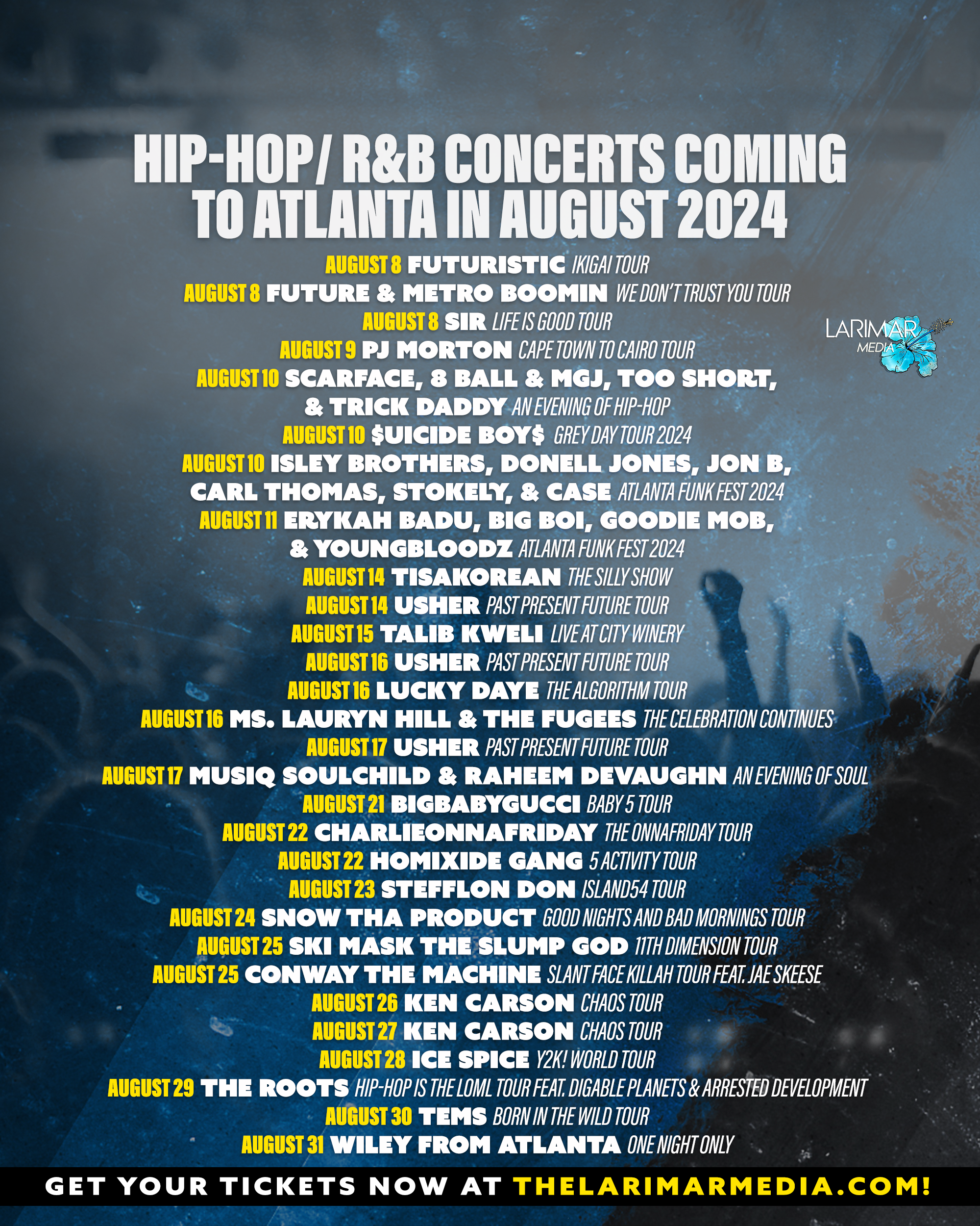Hip-Hop & R&B Concerts Coming to Atlanta in August 2024 - Larimar Media
