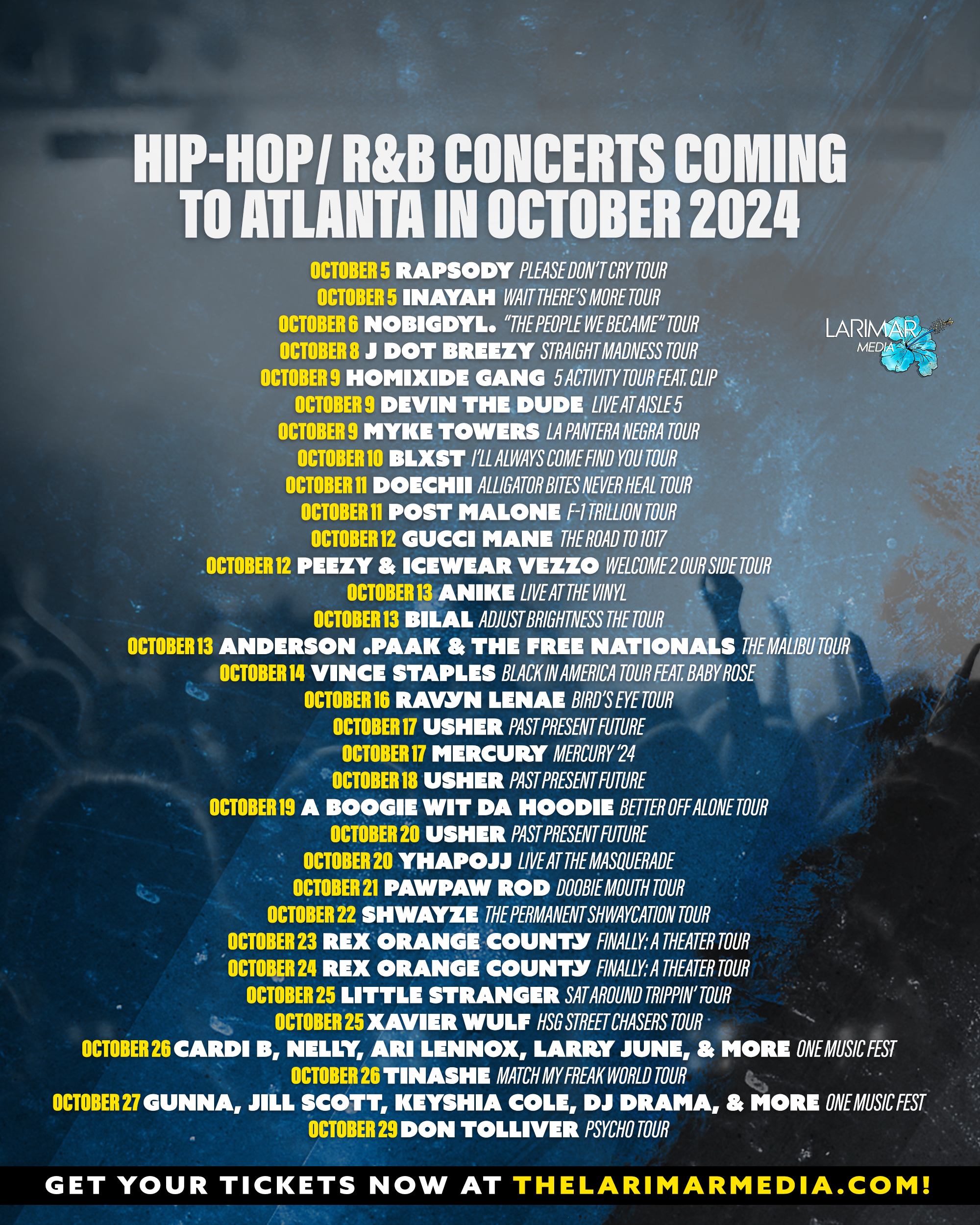 Hip-Hop & R&B Concerts Coming to Atlanta in October 2024 - Larimar Media