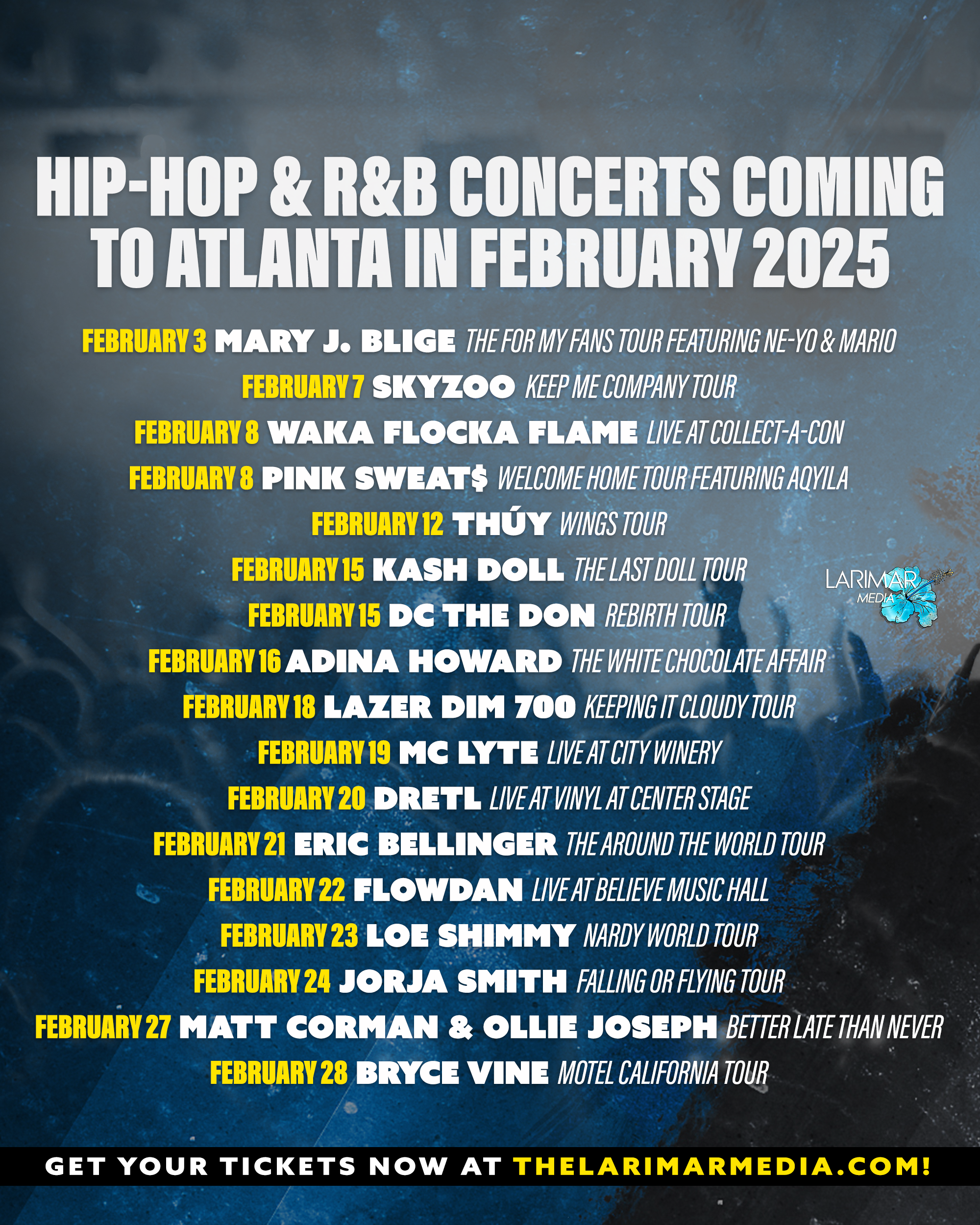 Hip-Hop & R&B Concerts Coming to Atlanta in February 2025 - Larimar Media